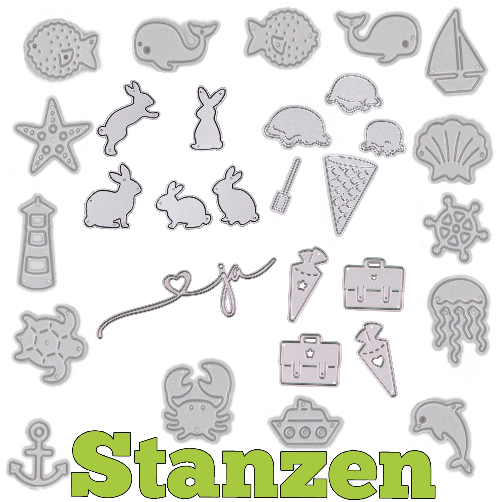 Stanzschablonen von Stanzi mit praktischen Magnettafel und Hülle ...